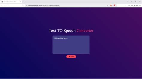 Texttospeech Webdevelopment Javascript Html Css Codingprojects