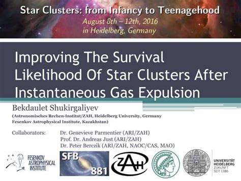improving the survival likelihood of star clusters ppt