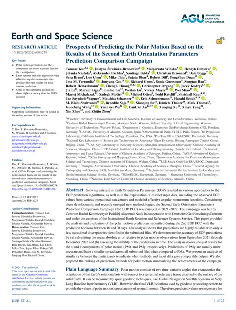 Pdf Prospects Of Predicting The Polar Motion Based On The Results Of The Second Earth