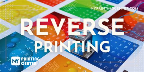 Printing 101 What Is Reverse Printing New York Printing Center