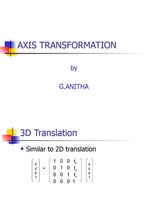 Axis Transformation Pdf