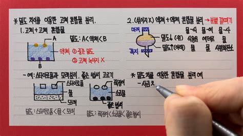 밀도를 이용한 혼합물 분리 Youtube