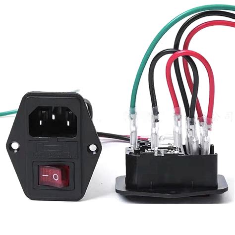 Iec C14 Ac Dc 10a 전원 소켓 켜기끄기 로커 스위치 전원 커넥터 포함 Buy 전력 소켓소켓 소켓iec C14 Ac 소켓 Product On