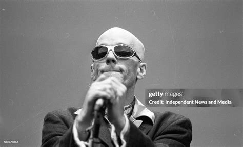 Michael Stipe Performing With Headlining Act Rem On Stage At Slane