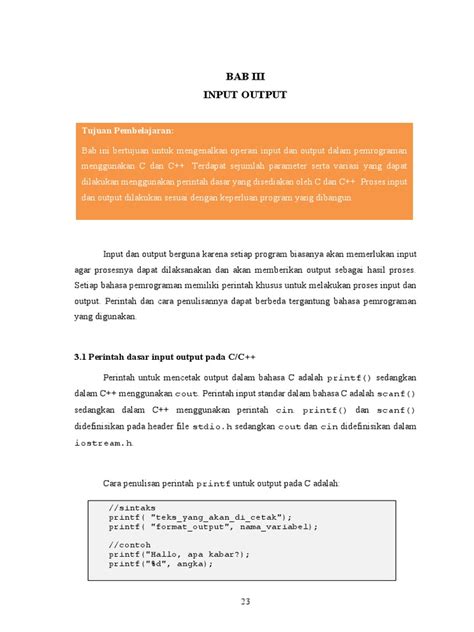 Input Output | PDF | Komputer