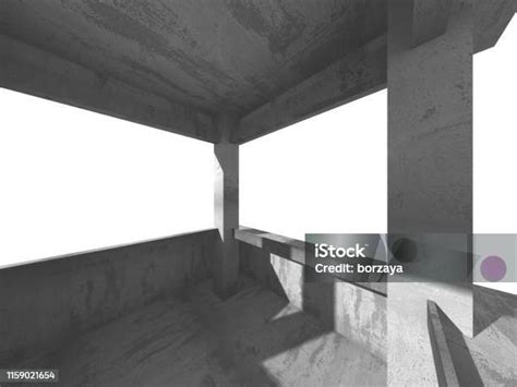어두운 콘크리트 빈 방입니다 현대적인 아키텍처 디자인 0명에 대한 스톡 사진 및 기타 이미지 0명 3차원 형태 가정의 방 Istock