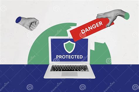Photo Collage Picture Poster Laptop Computer Screen Protected Data Antivirus Malware Prevention