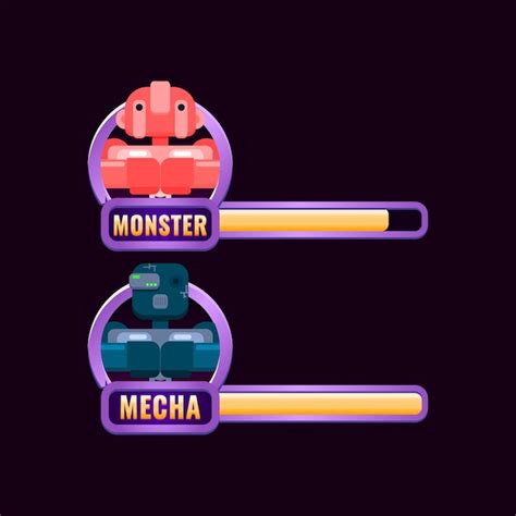Premium Vector Game Ui Border Frame With Level And Progress Bar