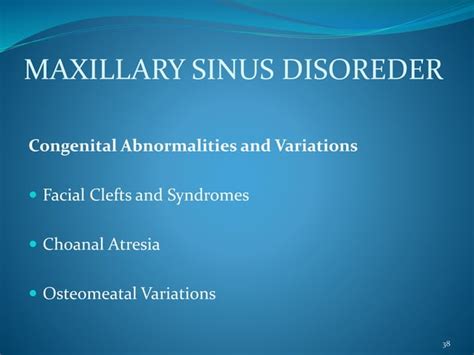 Disorders Of Maxillary Sinus Pptx