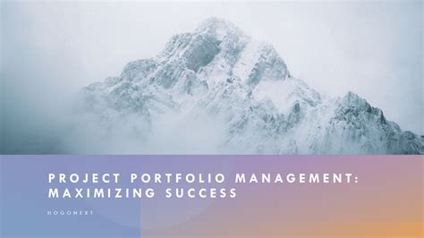 Project Portfolio Management Maximizing Success Hogonext