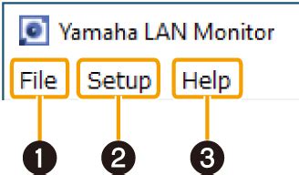 Menu Bar Yamaha LAN Monitor For Win
