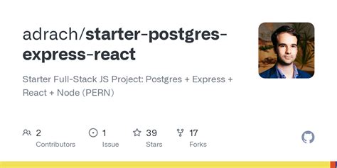 Github Adrachstarter Postgres Express React Starter Full Stack Js