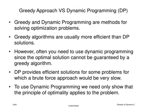 Ppt Greedy Vs Dynamic Programming Approach Powerpoint Presentation
