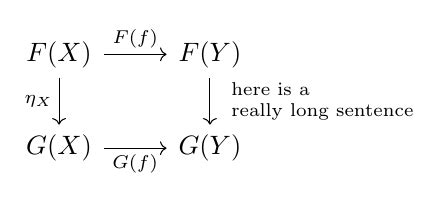 Tikz Cd How To Break The Text Appearing Next To Arrows In Two Lines TeX LaTeX Stack Exchange