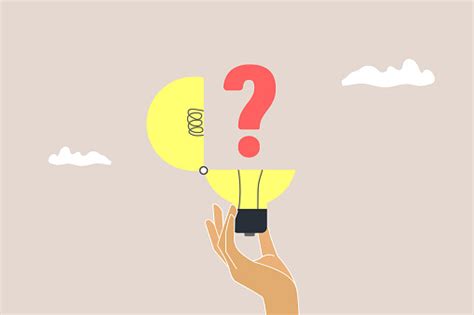 전구에 물음표가 있습니다 비즈니스 문제 해결 비즈니스 문제 해결 기회 및 목표 개념 Incandescent Bulb에 대한 스톡 벡터 아트 및 기타 이미지