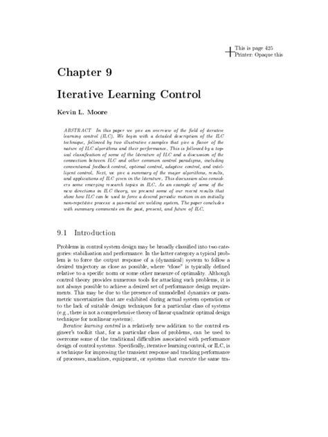 an overview of iterative learning control applications algorithms