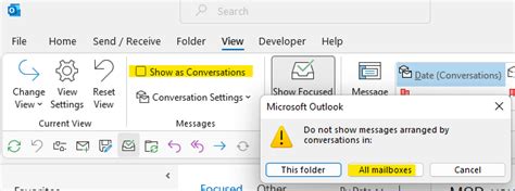 How Do You Ungroup Threaded Emails Microsoft Community