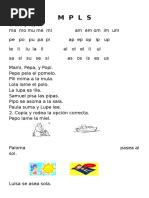 Lecturas Con Fonemas M, L, S y P | PDF