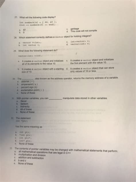 solved 27 what will the following code display int
