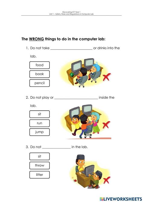 Computer Lab Safety Rules