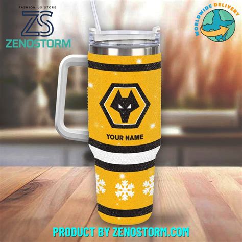 Rhinestone Bling Wolverhampton Wanderers Epl Custom Stanley Cup 40 Oz 30 Oz Tumbler With Handle