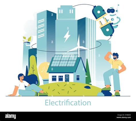 Electrification Concept Urban And Residential Transition To Renewable