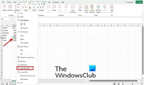 How To Add Insert And Use Notes In Excel