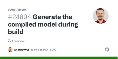 Generate The Compiled Model During Build · Issue 24894 · Dotnetefcore