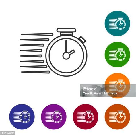 회색 스톱 워치 라인 아이콘 흰색 배경에 고립입니다 시간 타이머 기호입니다 벡터 일러스트 0명에 대한 스톡 벡터 아트 및 기타 이미지 Istock