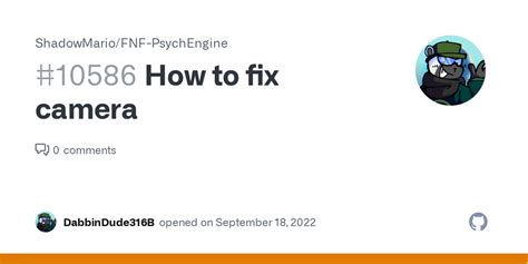 How To Fix Camera · Issue 10586 · Shadowmariofnf Psychengine · Github