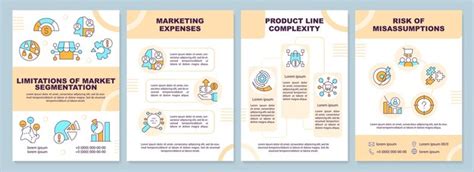 Premium Vector Limitations Of Market Segmentation Brochure Template