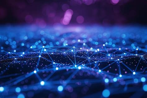 Abstract Background With Blue Digital Connections In The Form Of Neural Networks And Data