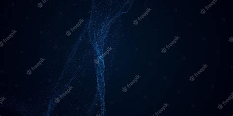 Premium Photo Blue Particles Abstract Data Network Background