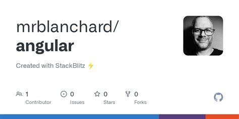 github mrblanchard angular created with stackblitz ⚡️