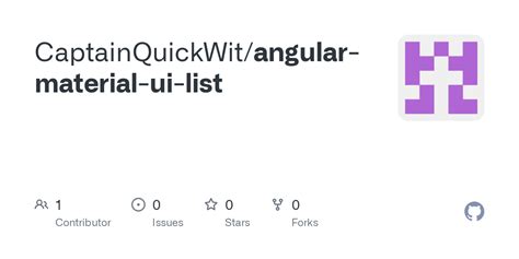 Github Captainquickwit Angular Material Ui List
