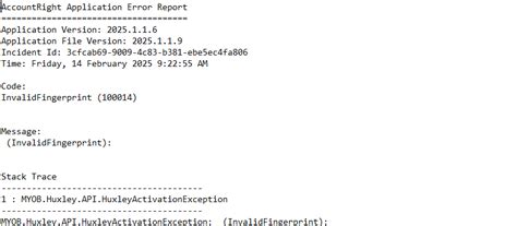 issues opening an offline myob after upgrade to version 2025 1 0 myob