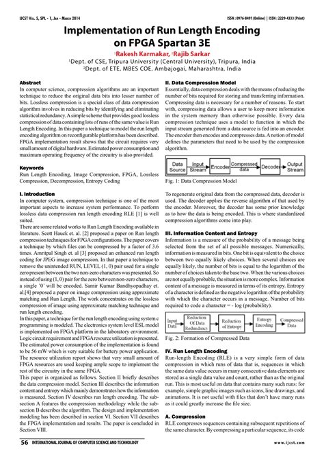 Pdf Implementation Of Run Length Encoding On Fpga Spartan 3e Pdf Implementation Of Run Length Encoding On Fpga Spartan 3e