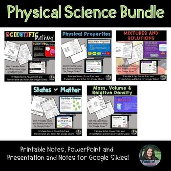 Physical Science Presentation And Notes For PPT And Google Slides Bundle