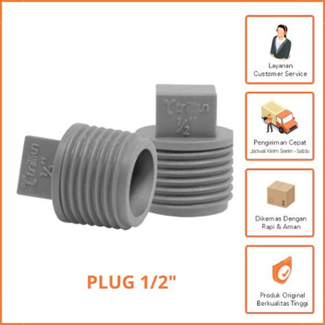 Jual Tutup Pipa Plug Dop Drat Luar Ts Ukuran 12 Trilliun Shopee Indonesia