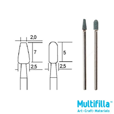 Proxxon Grinding Stone Bit Silicon Carbide Cylindrical 2 Pcs