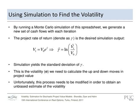 Ppt Volatility Estimation For Stochastic Project Value Models Powerpoint Presentation Id3370767