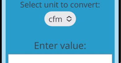 Cfm To M Hr Flow Conversion