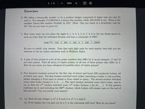 Solved Exercises 6 We Define A Binary Like Number To Be A Chegg Com