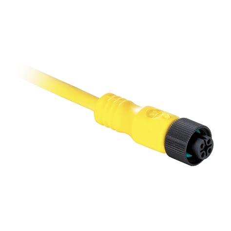 Ab 889d Cordset Cable Pvc Yellow 4 Pin 22awg Dc Micro Female M12