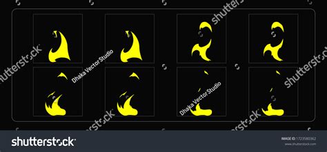 Fire Animation Effect Cartoon Fire Explosion 库存矢量图免版税 Shutterstock