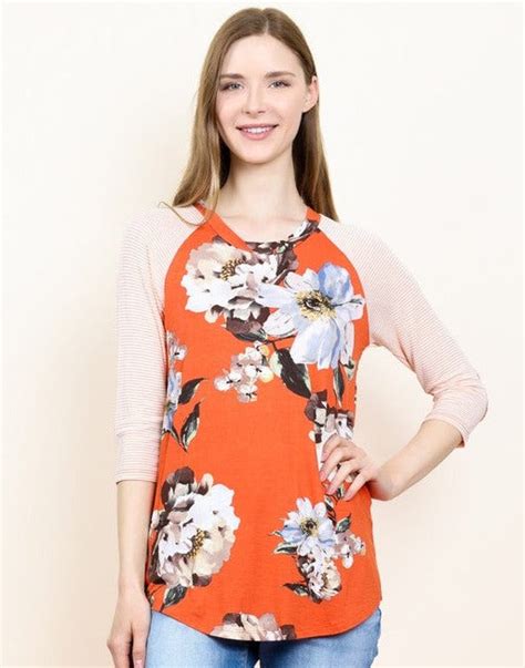 Raglan Style Floral Top The Kings Daughter Boutique