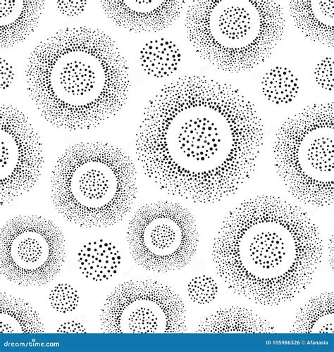Abstract Circles Seamless Geometric Pattern Stock Vector