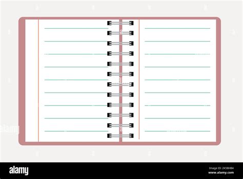 Open Notebook Clipart Illustration Vector Stock Vector Image Art Alamy