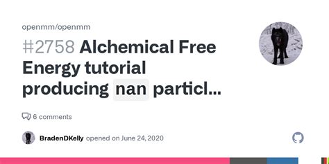 Alchemical Free Energy Tutorial Producing `nan` Particle Coordinates