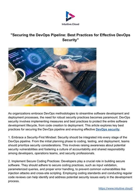 Ppt Securing The Devops Pipeline Best Practices For Effective